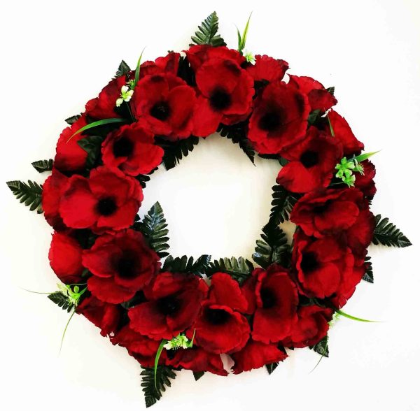Red Poppy Remembrance Wreath | Toronto Bulk Flowers